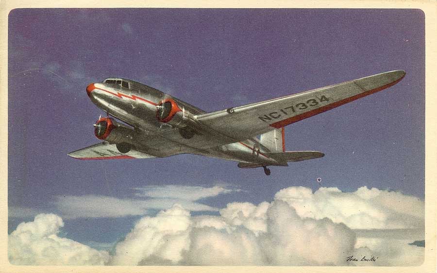 Famgus Aviation Postcards: DC-3